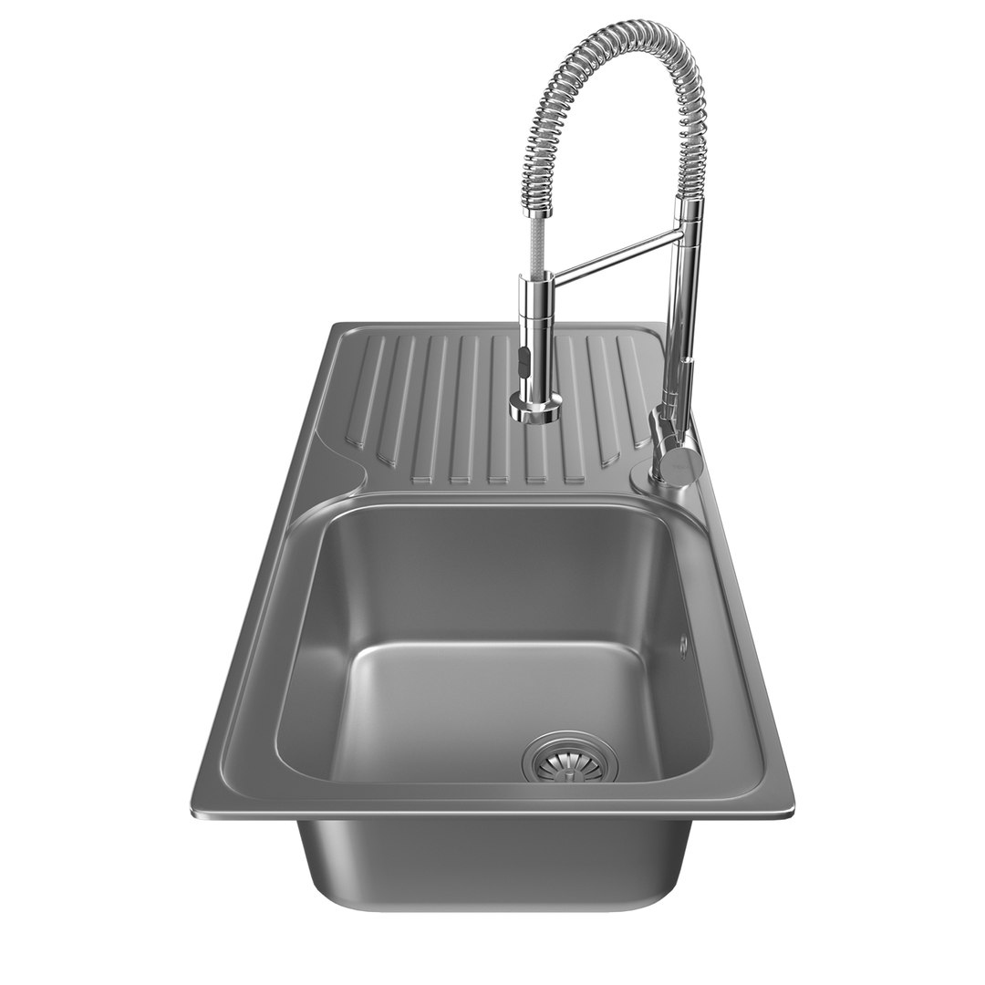 3D Sink Teka Classic Max with Maestro My1 Faucet - TurboSquid 2174763