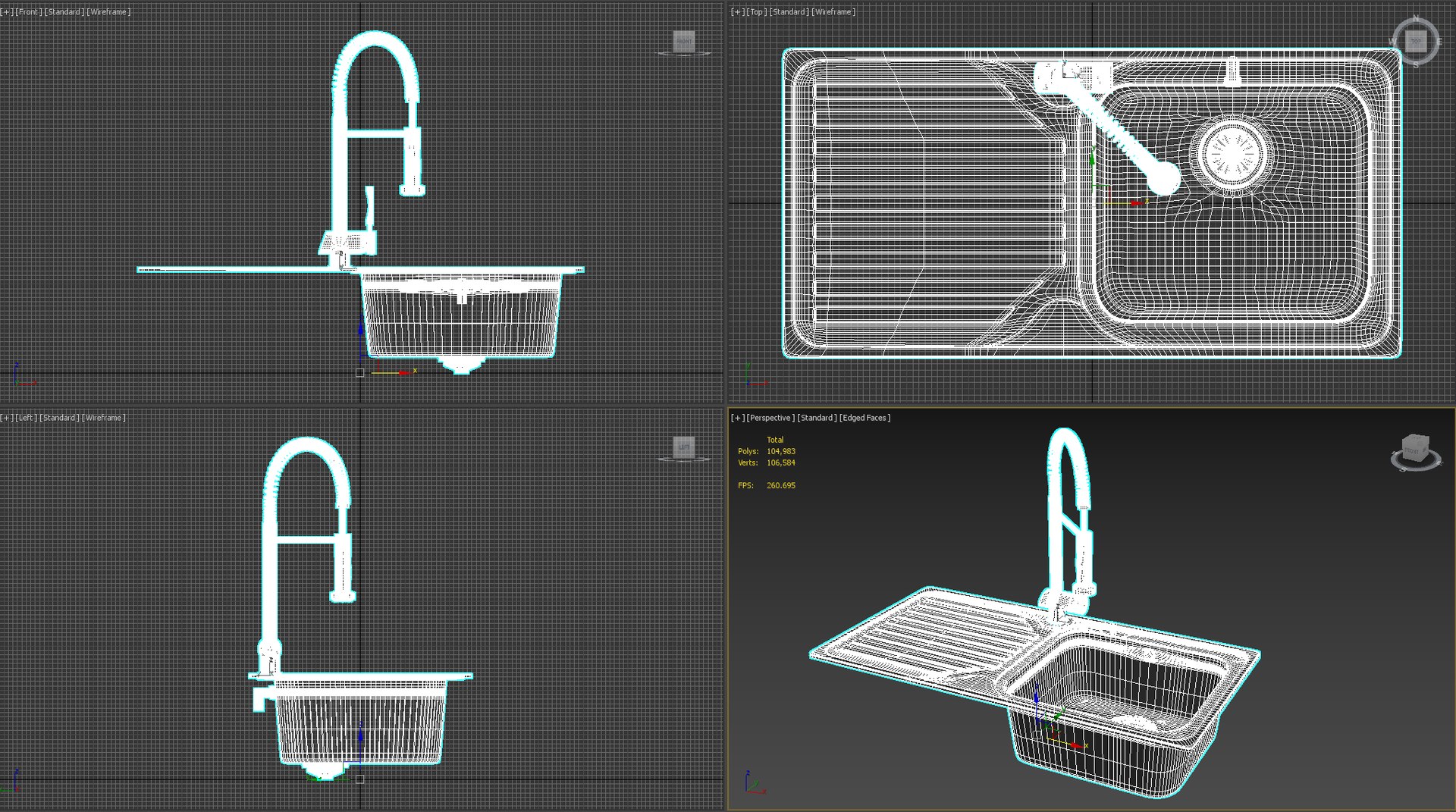 3D Sink Teka Classic Max with Maestro My1 Faucet - TurboSquid 2174763