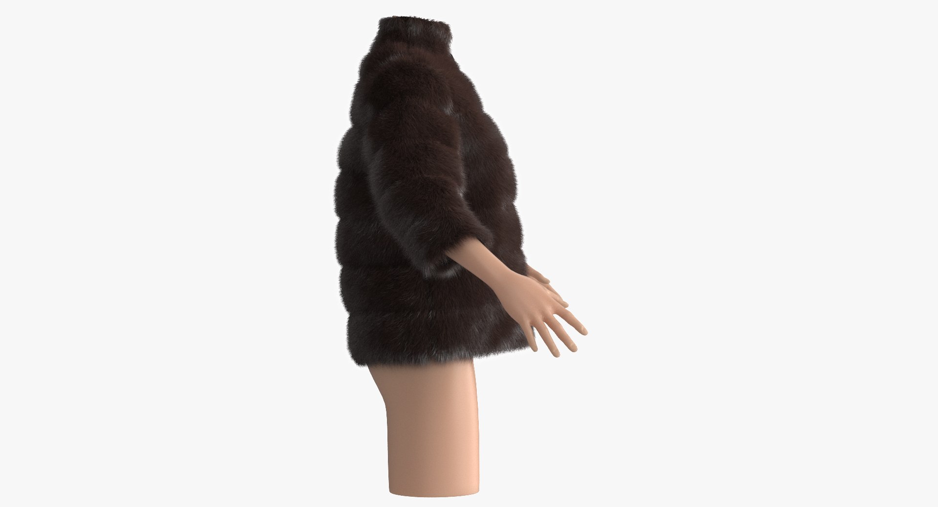 3d Fur Clothing Mannequin Model