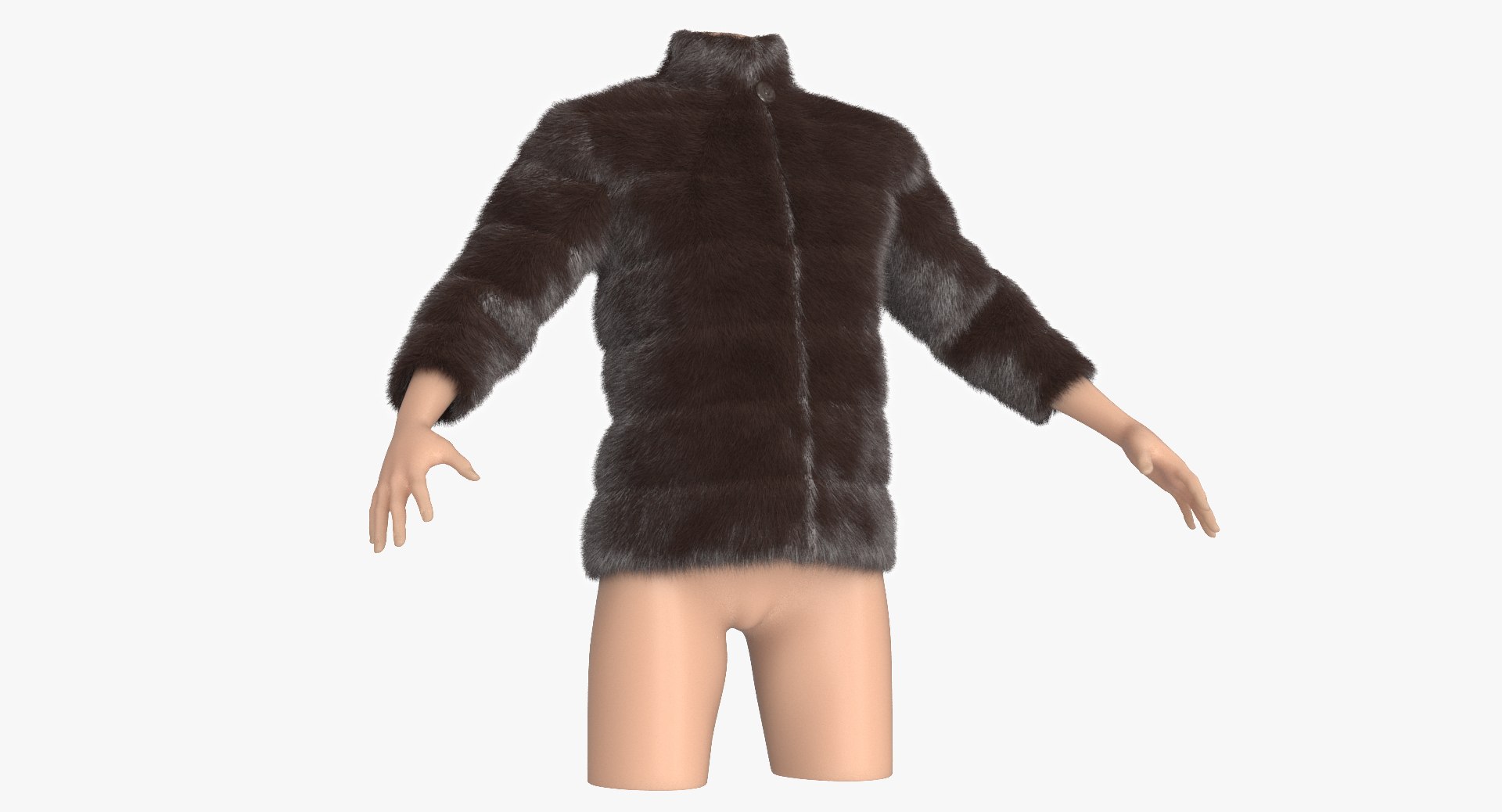 3d Fur Clothing Mannequin Model