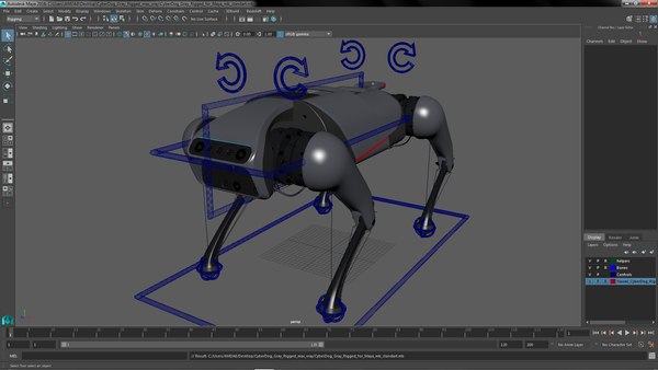 3D CyberDog Gray Rigged for Maya model - TurboSquid 1941673