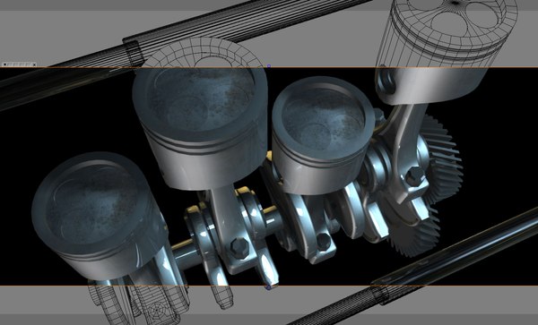 3D w16 engine crankshaft model - TurboSquid 1791138