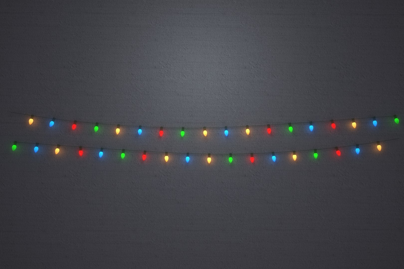 String Christmas Lights V6 3D Model - TurboSquid 1474257