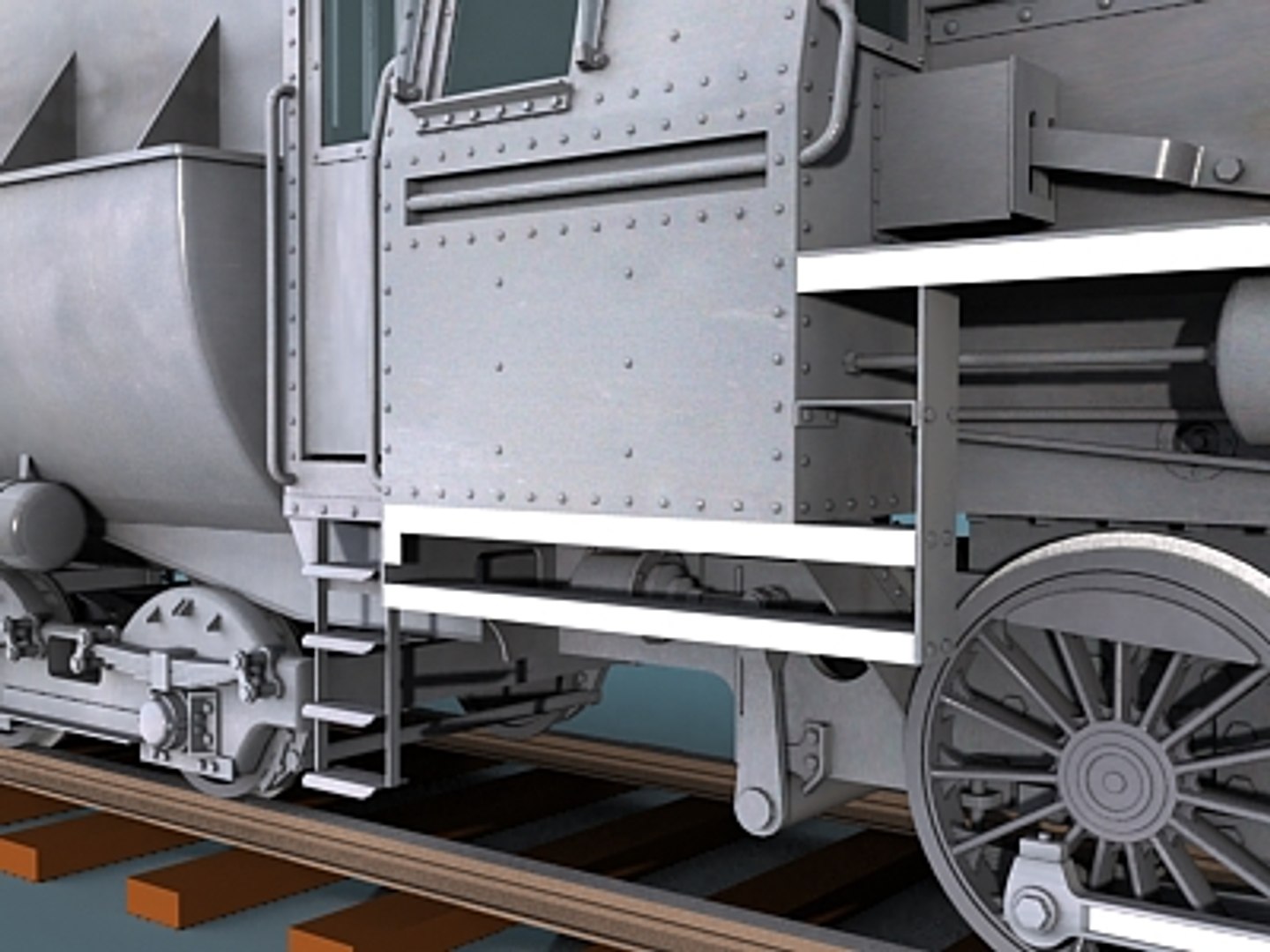 Baureiche Locomotive Br-52 Engine 3d Model