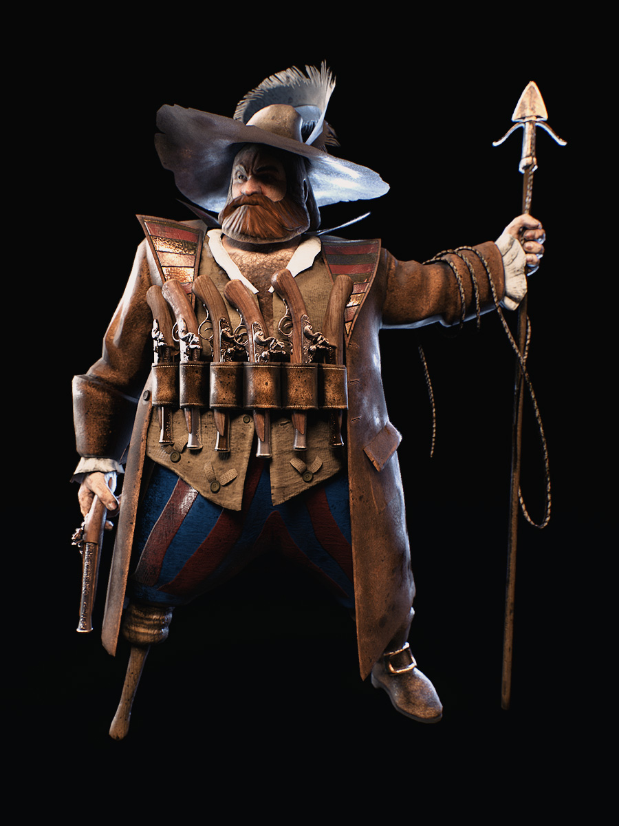 3d realtime old pirate
