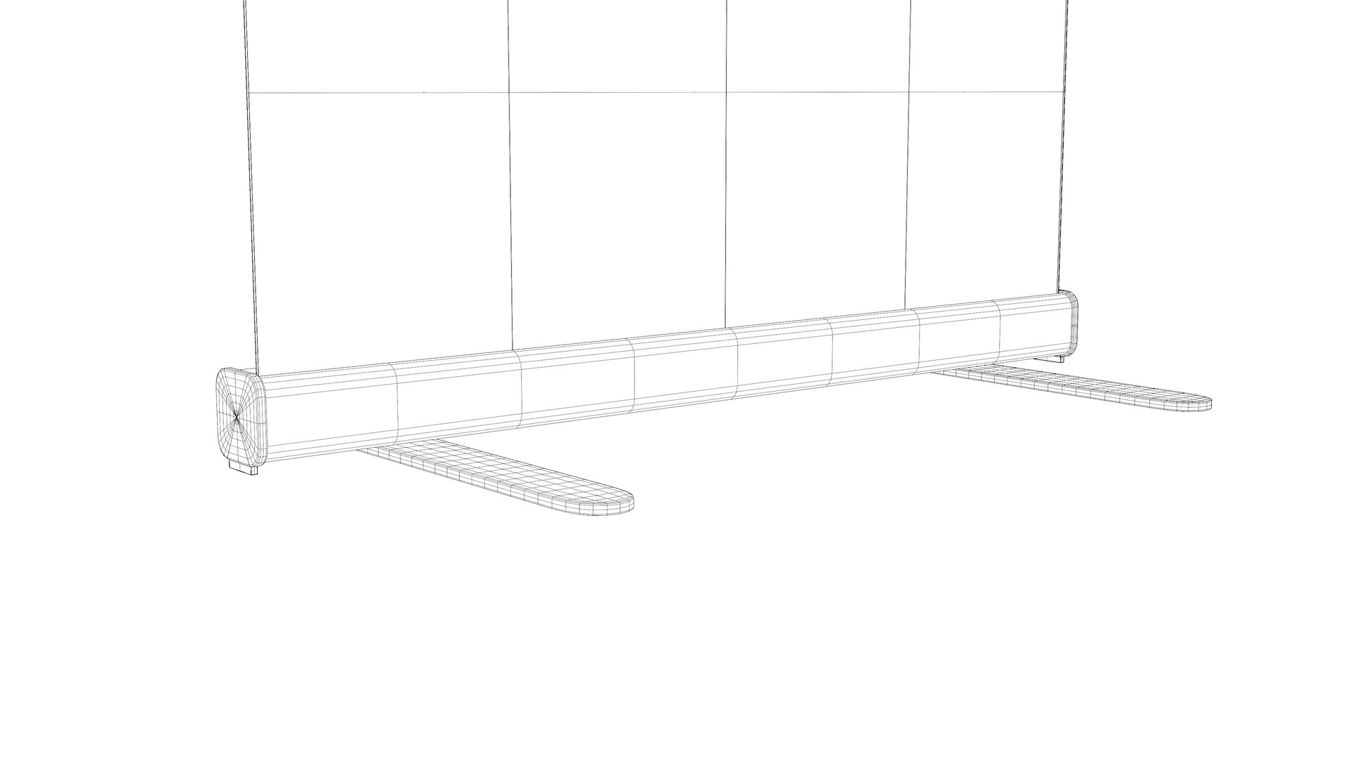 3D Yellow Roll-up Banner - TurboSquid 2219243