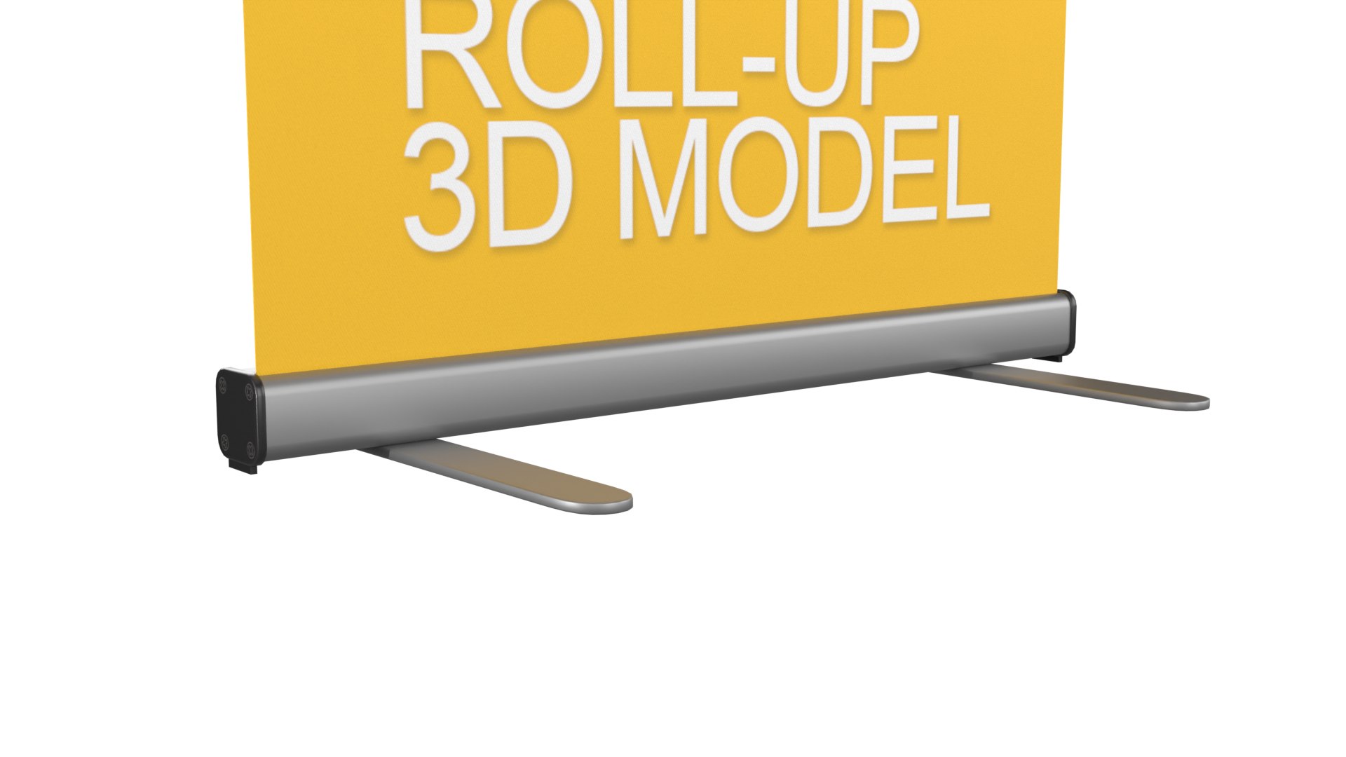 3D Yellow Roll-up Banner - TurboSquid 2219243