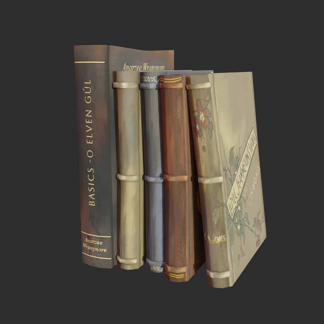 3D Set of stylized books - TurboSquid 2135008