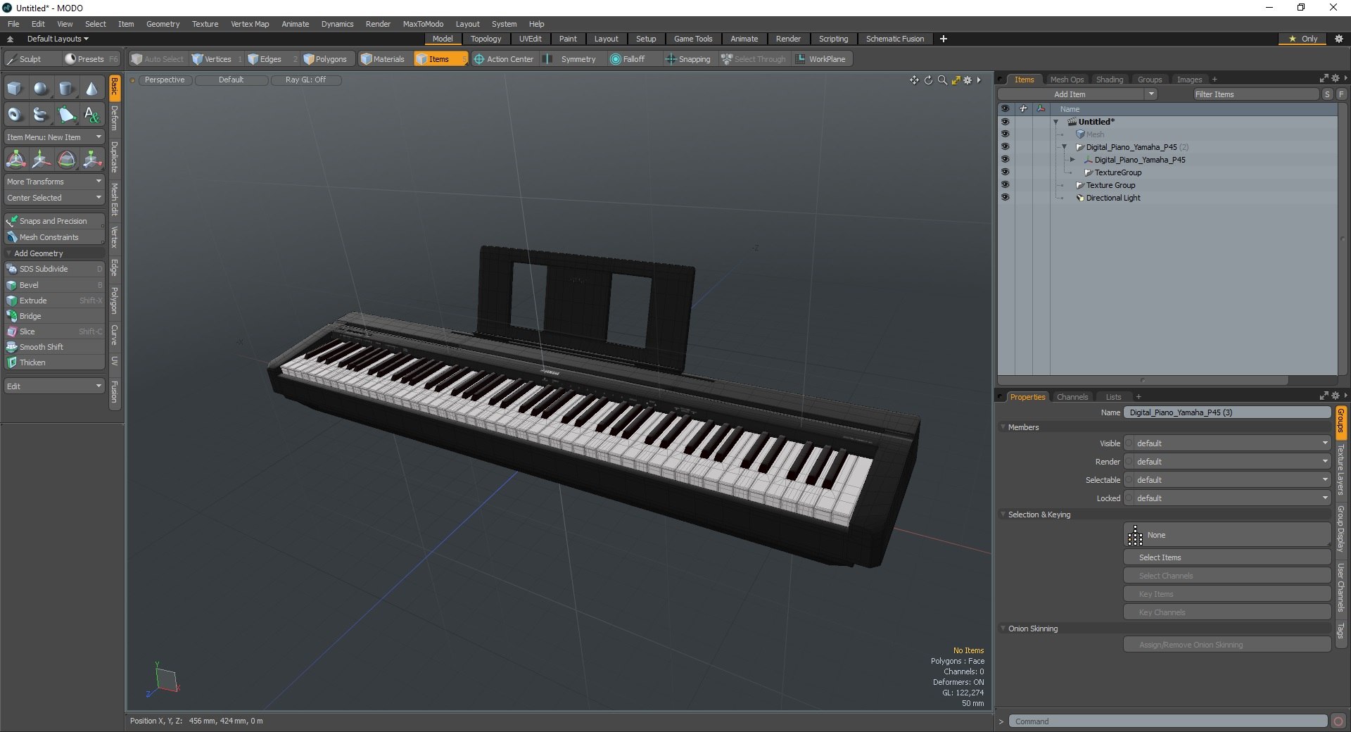 3D Digital Piano Yamaha P45 model - TurboSquid 2007298