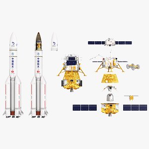 Classic Silver Rocket Ship 3d Max