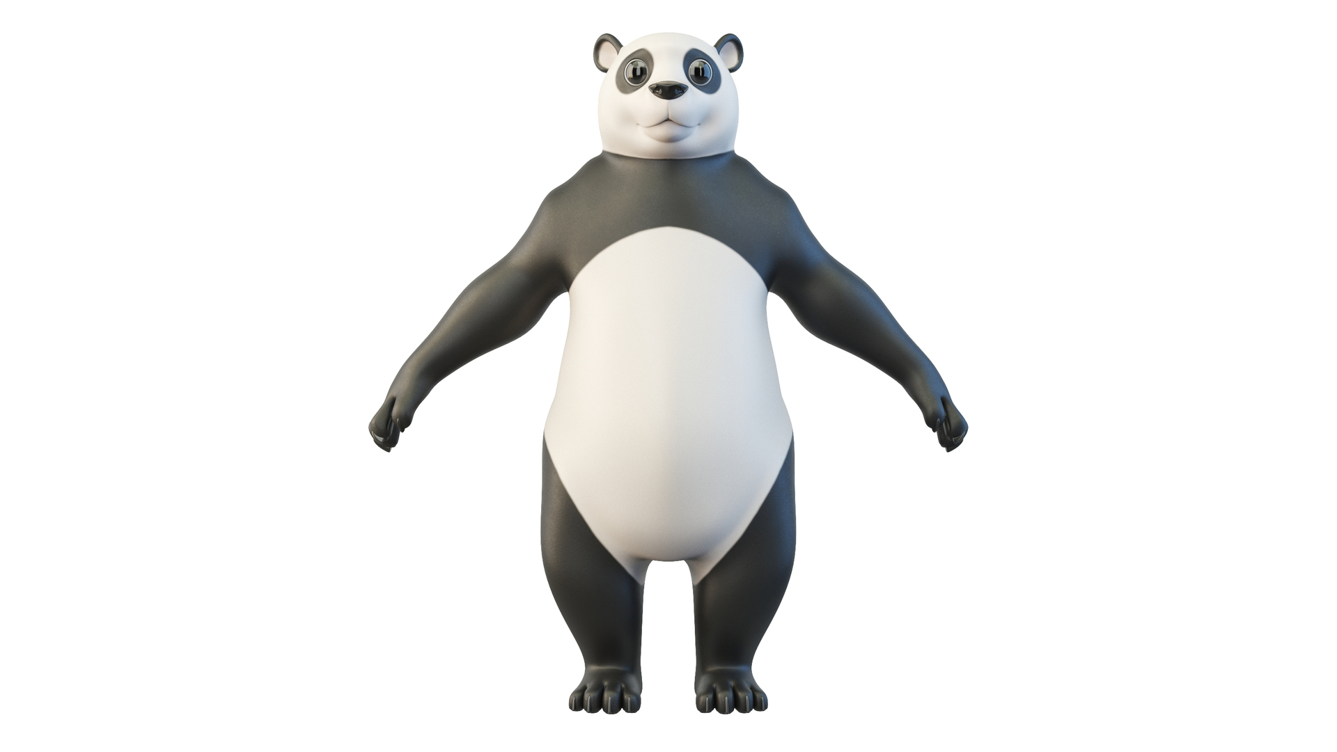 3D Cartoon Panda Character Model - TurboSquid 2107145