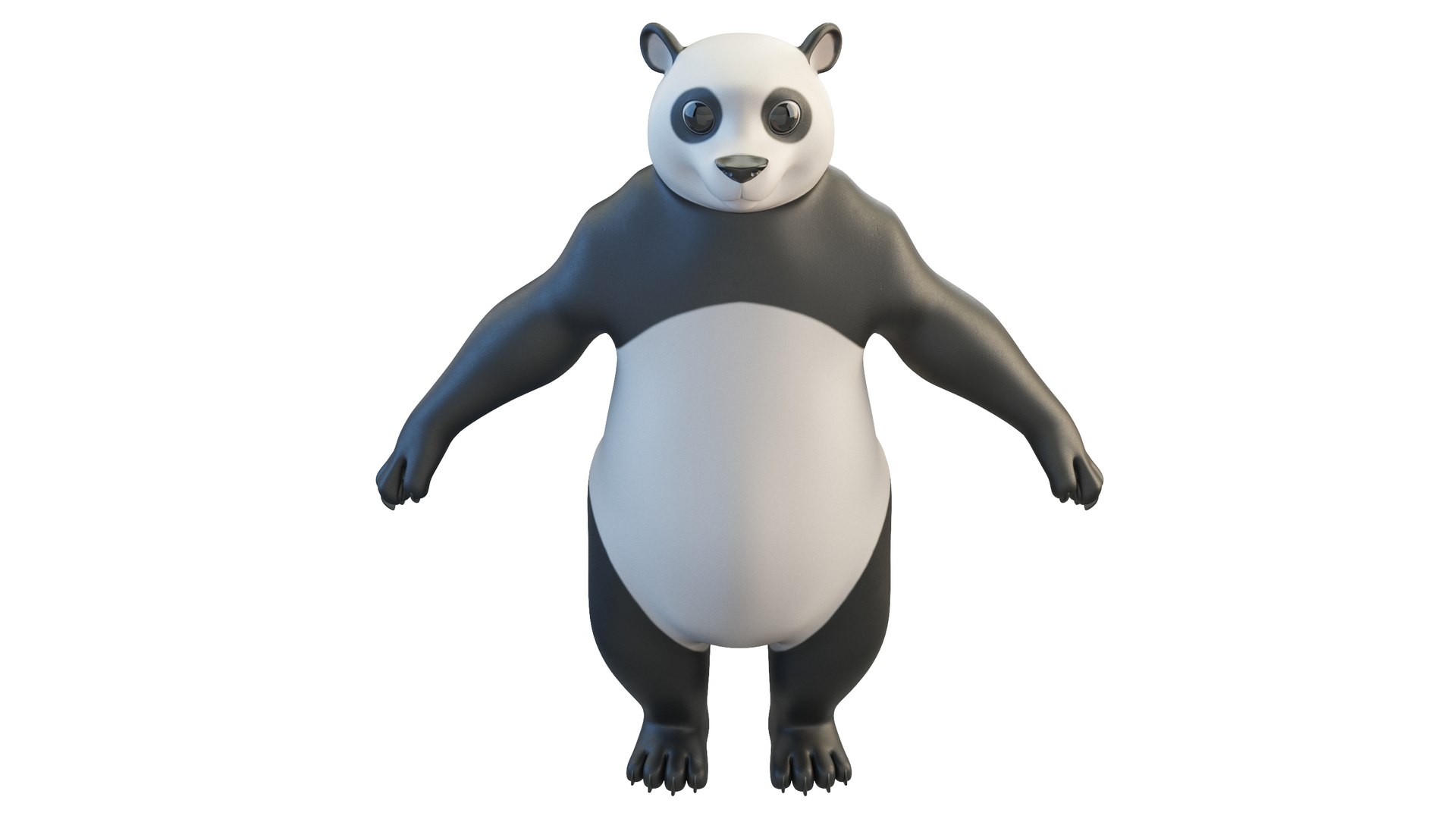 3D Cartoon Panda Character Model - TurboSquid 2107145