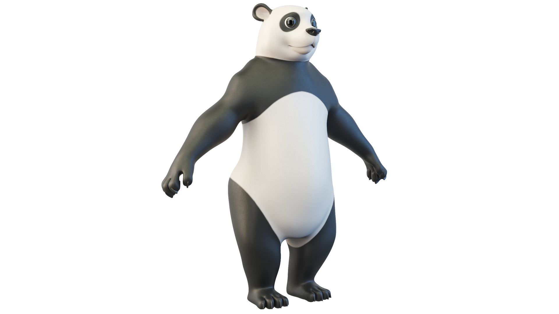 3D Cartoon Panda Character Model - TurboSquid 2107145