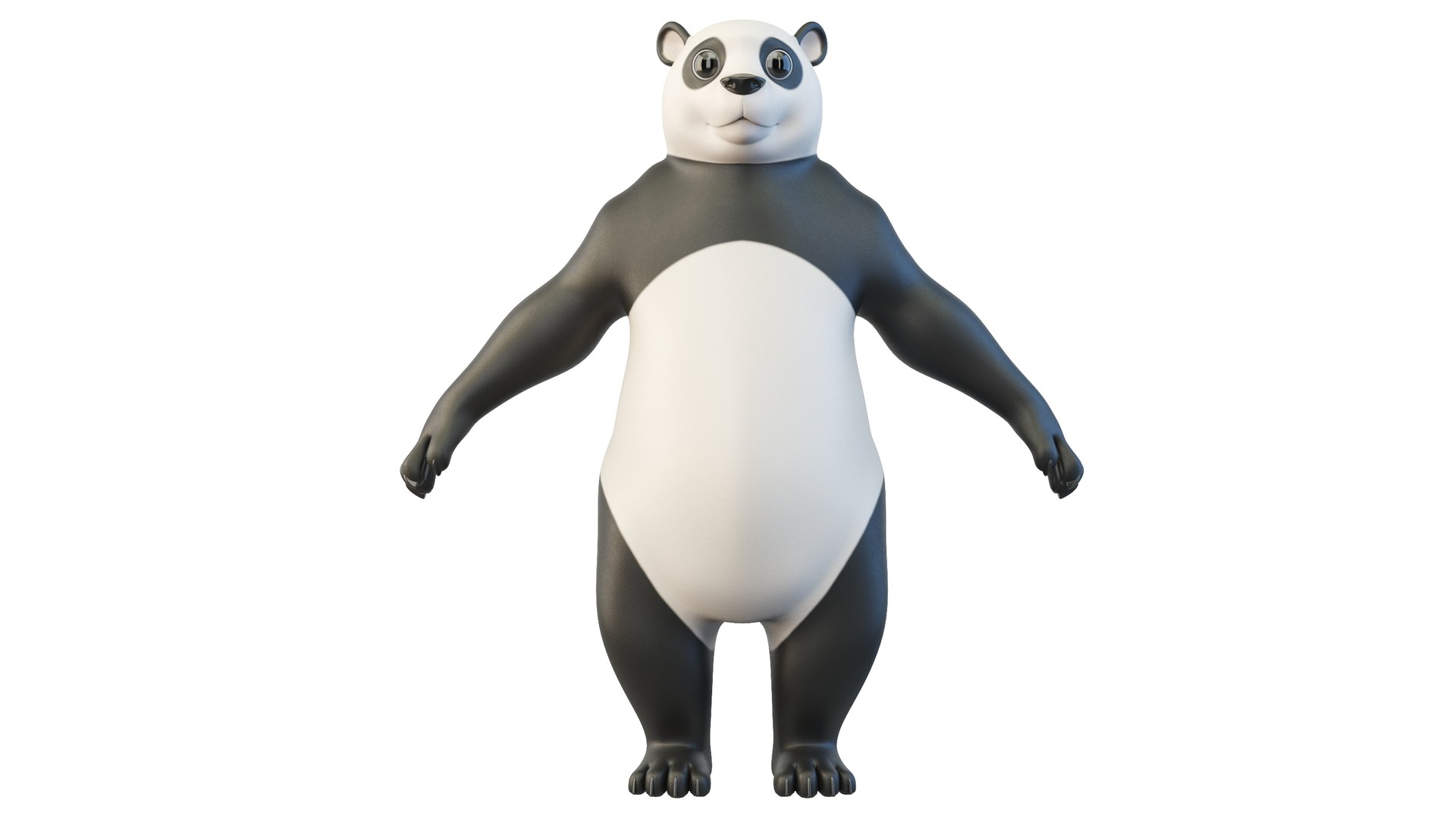 3D Cartoon Panda Character Model - TurboSquid 2107145
