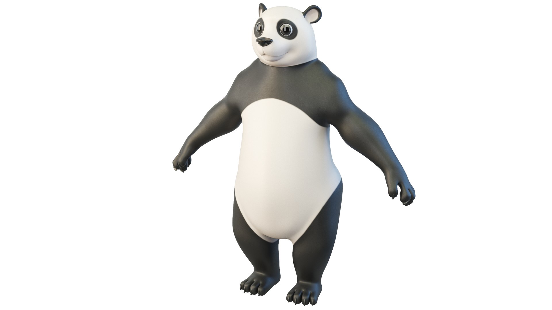 3D Cartoon Panda Character Model - TurboSquid 2107145