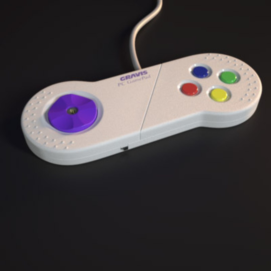 Retro Controllers Pack 3d Model