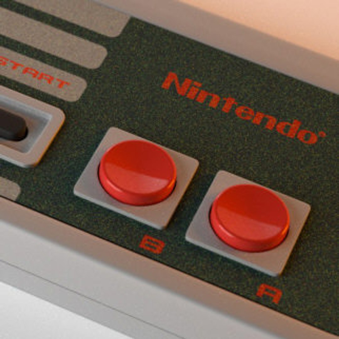 Retro Controllers Pack 3d Model