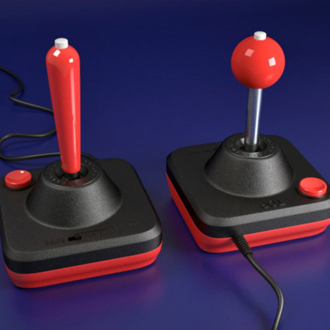Retro Controllers Pack 3d Model