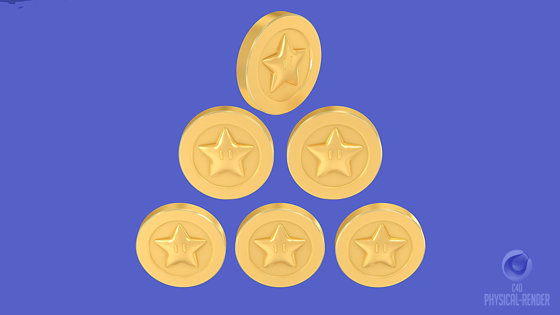 3D Model Special Gold Coin Star - TurboSquid 1508740