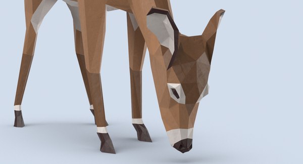 Doe---eating 3D - TurboSquid 1185573