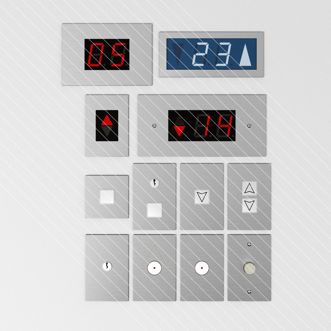 Elevator Panels 3D - TurboSquid 1326936