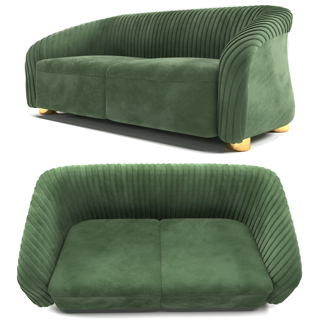3D luxury sofa velvet - TurboSquid 2109417