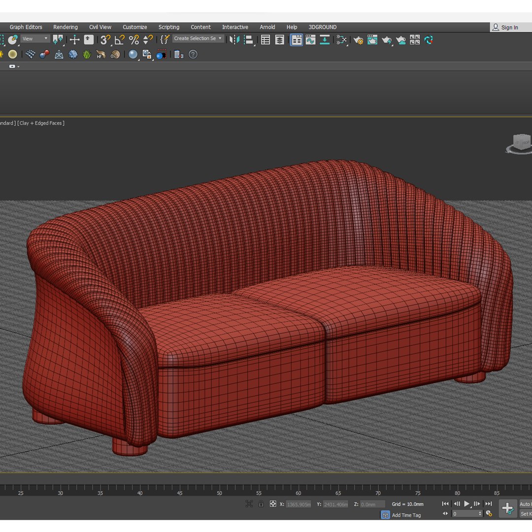 3D luxury sofa velvet - TurboSquid 2109417