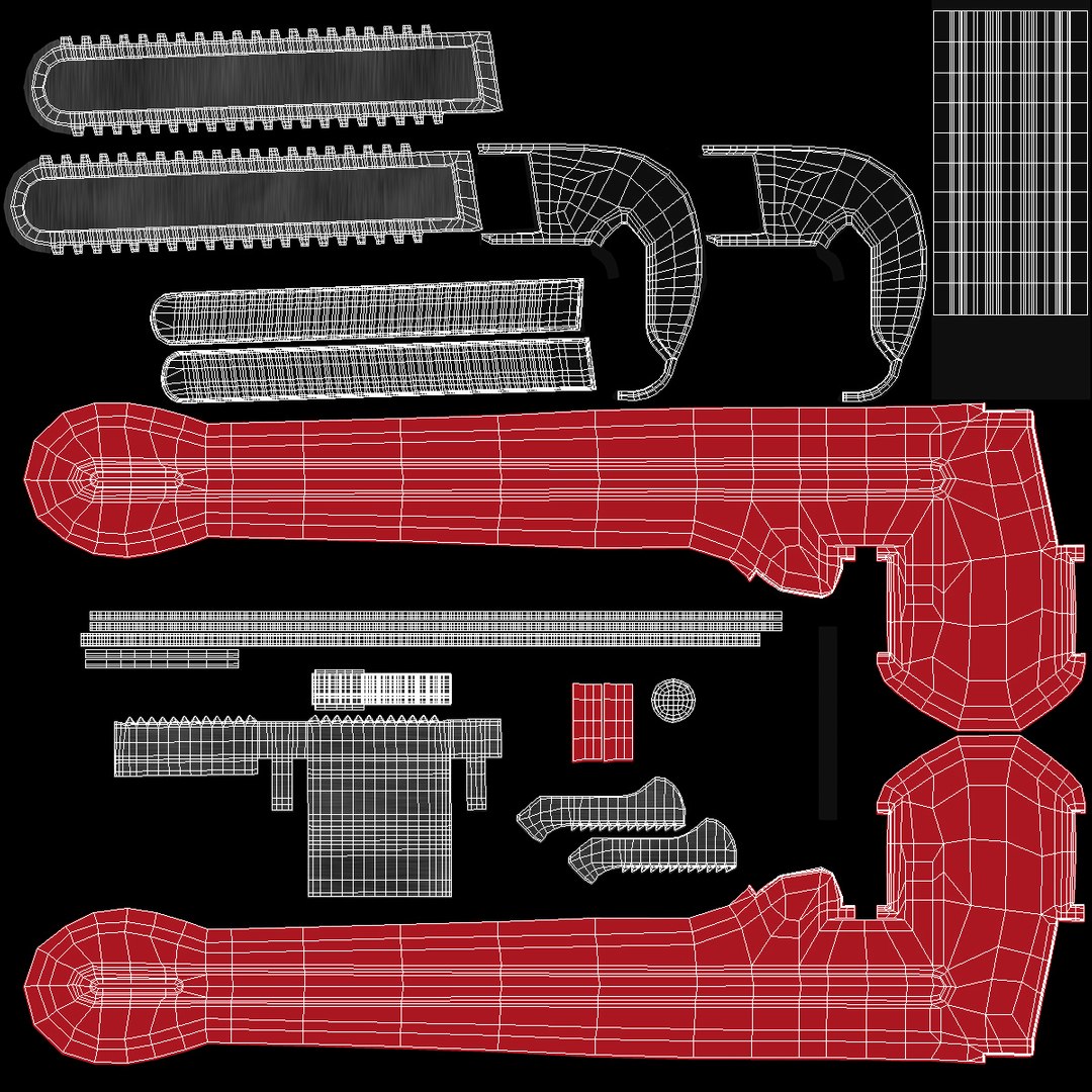 3D Straight Pipe Wrench Model - TurboSquid 2117270