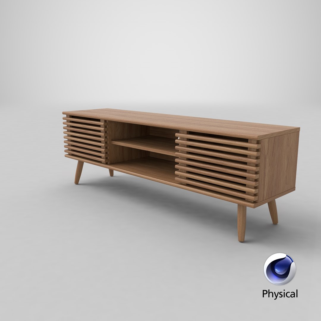 3D Wooden Sideboard V4 - TurboSquid 2004327