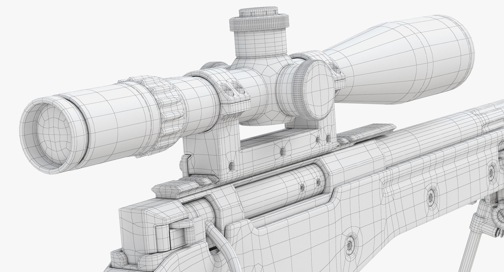 Sniper Rifle L115a3 3d Model