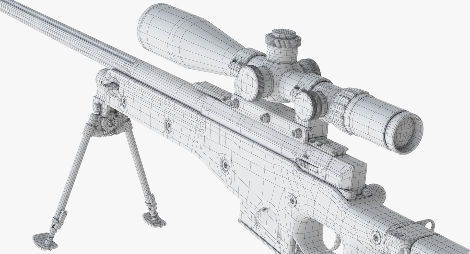 Sniper Rifle L115a3 3d Model