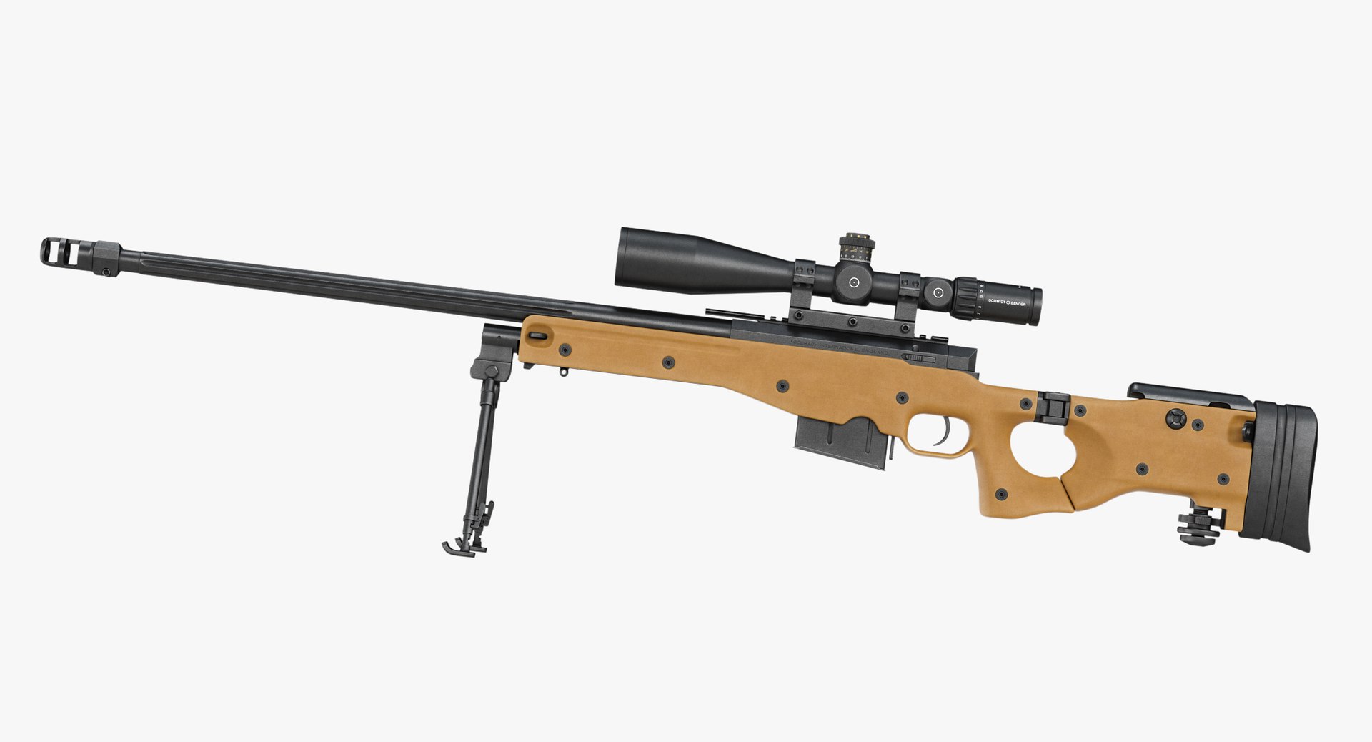 sniper rifle l115a3 3d model