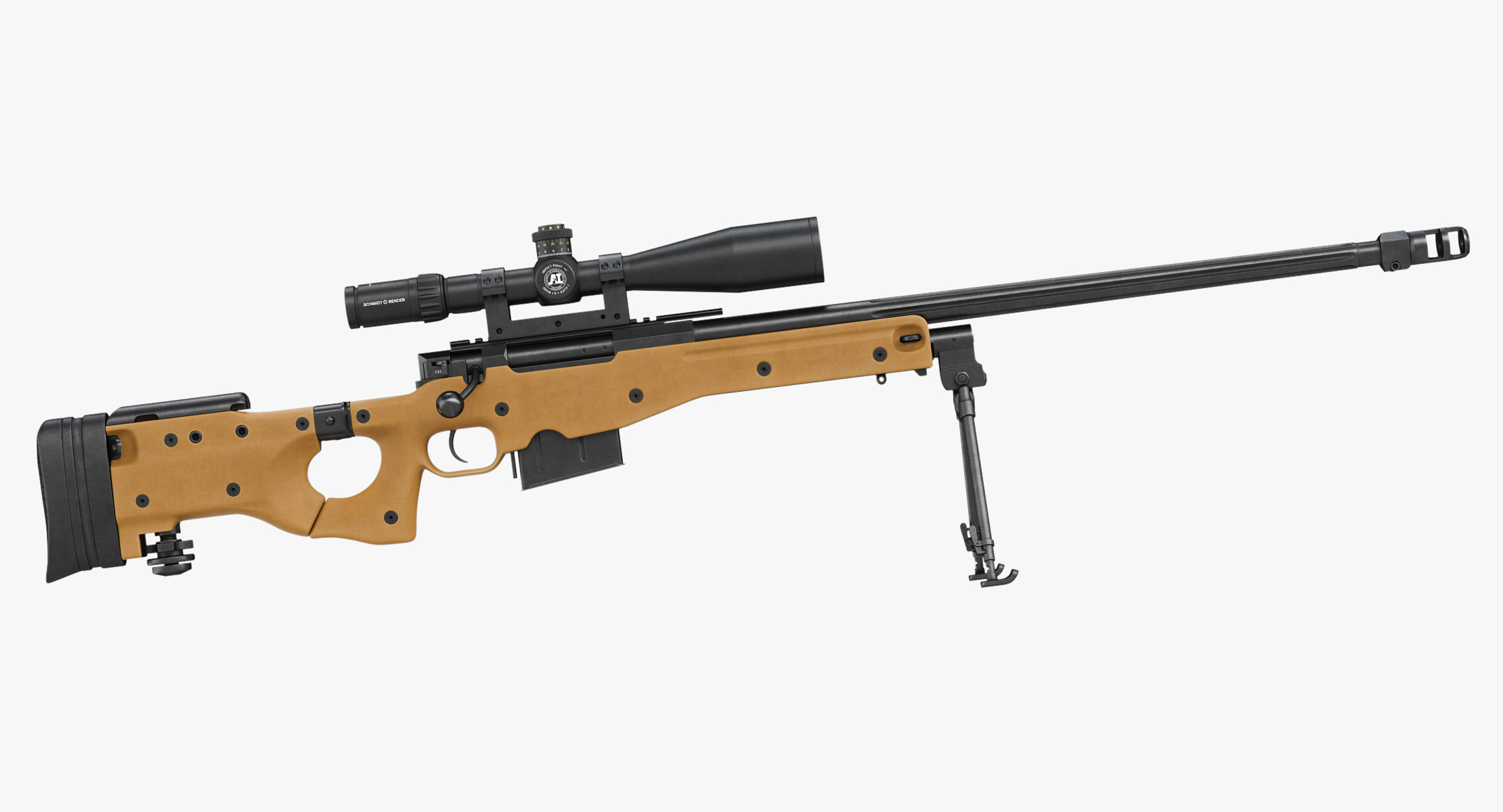 sniper rifle l115a3 3d model