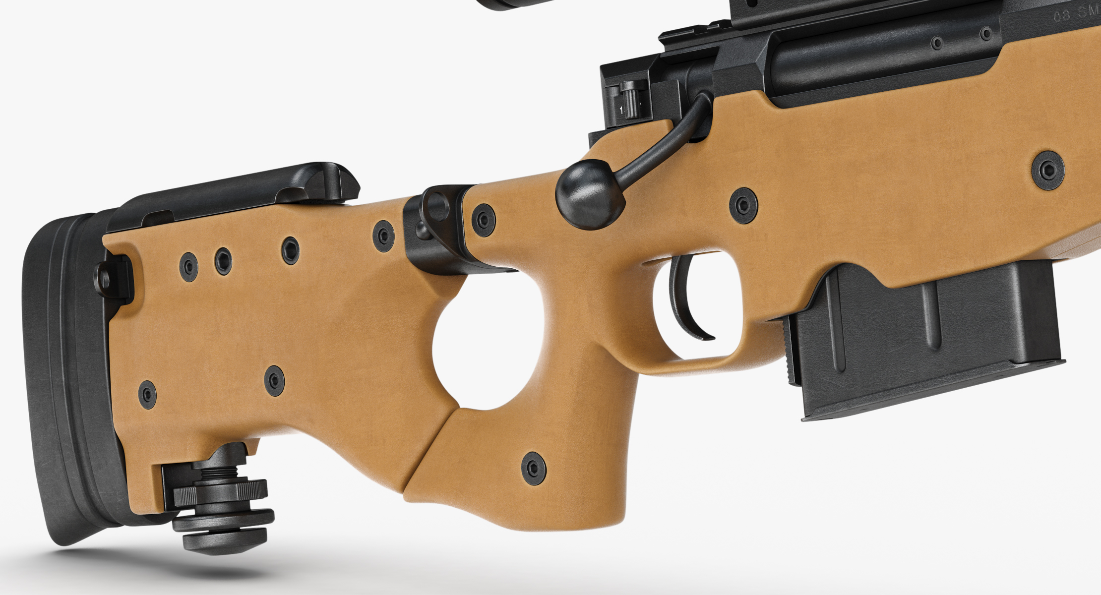 sniper rifle l115a3 3d model