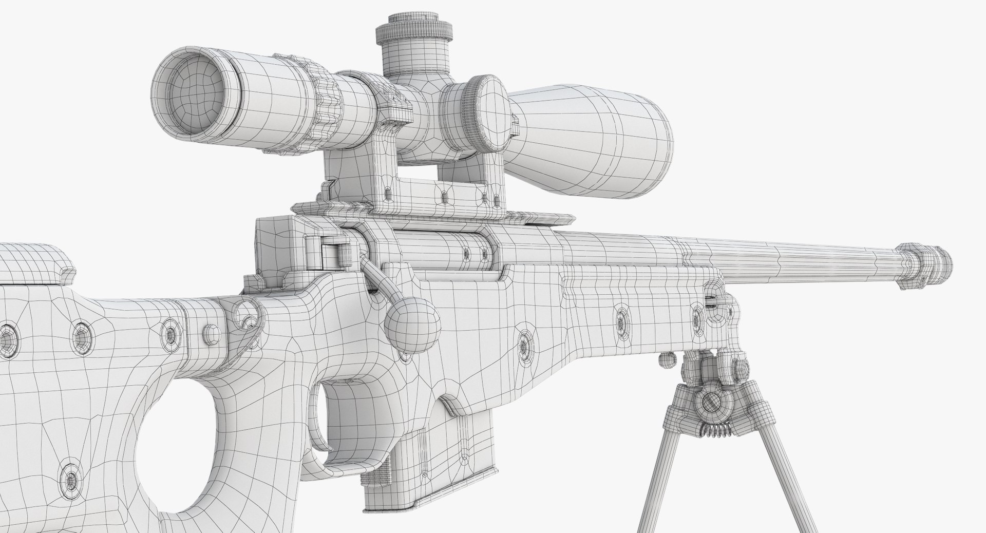 Sniper Rifle L115a3 3d Model
