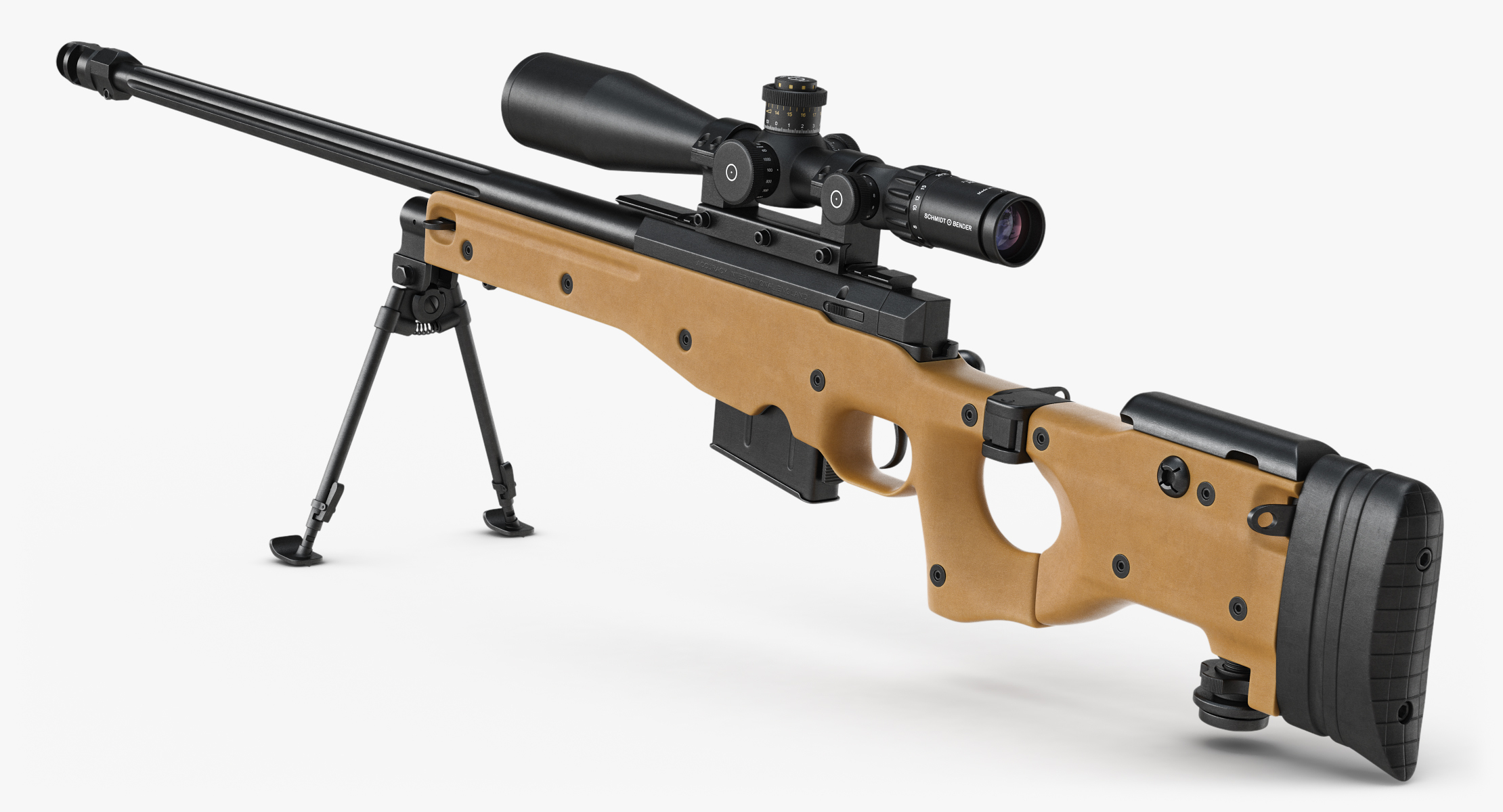 sniper rifle l115a3 3d model