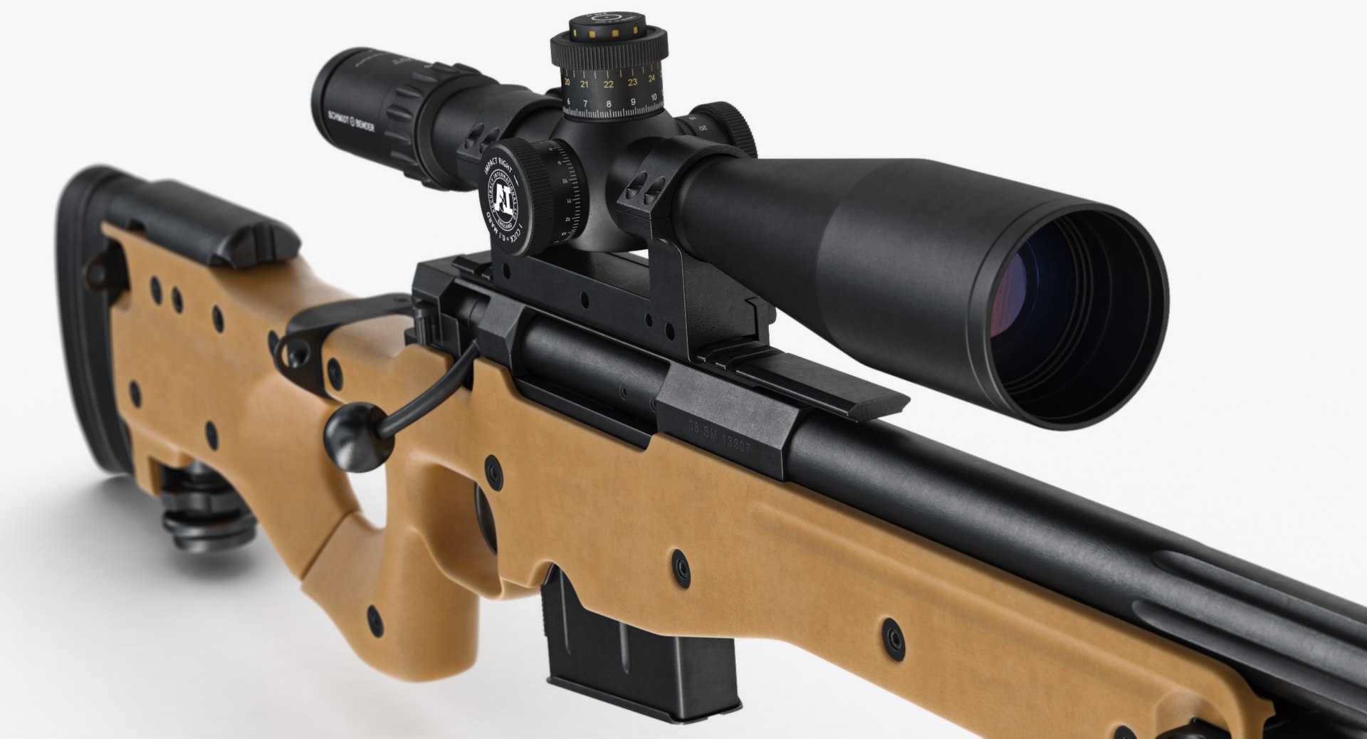 sniper rifle l115a3 3d model