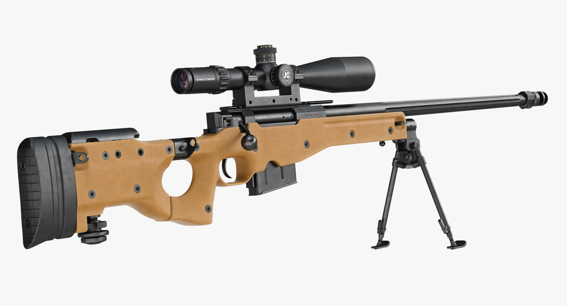 sniper rifle l115a3 3d model