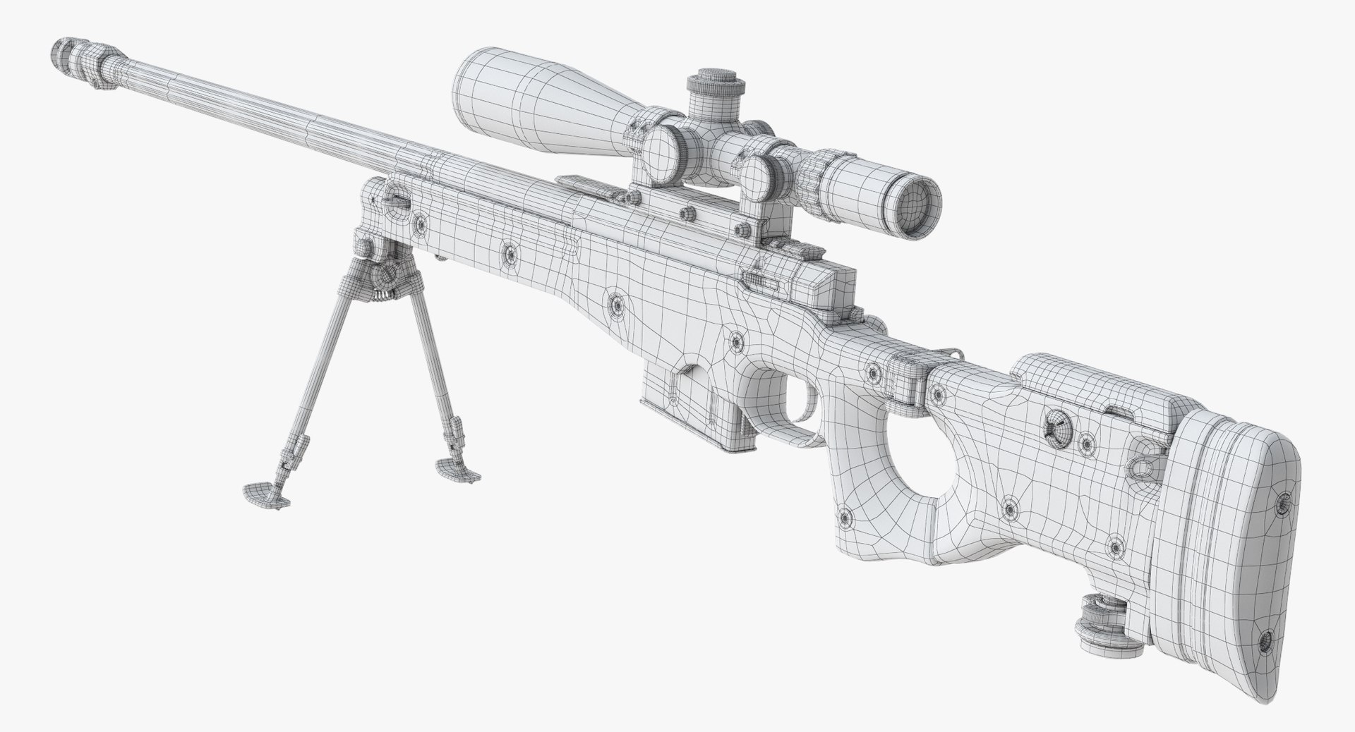 Sniper Rifle L115a3 3d Model