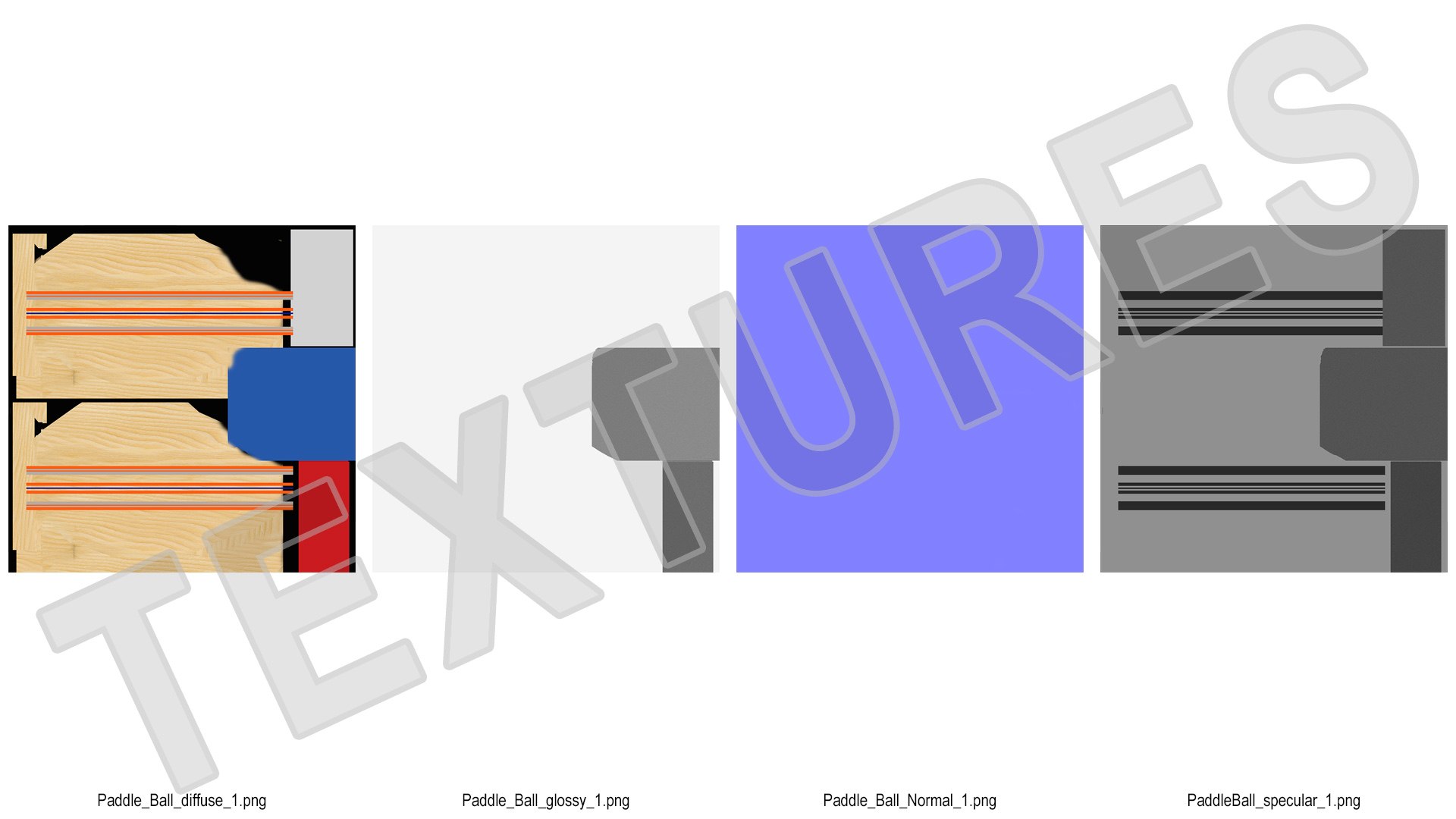 Wooden Frescobol Rackets 3D - TurboSquid 1505926