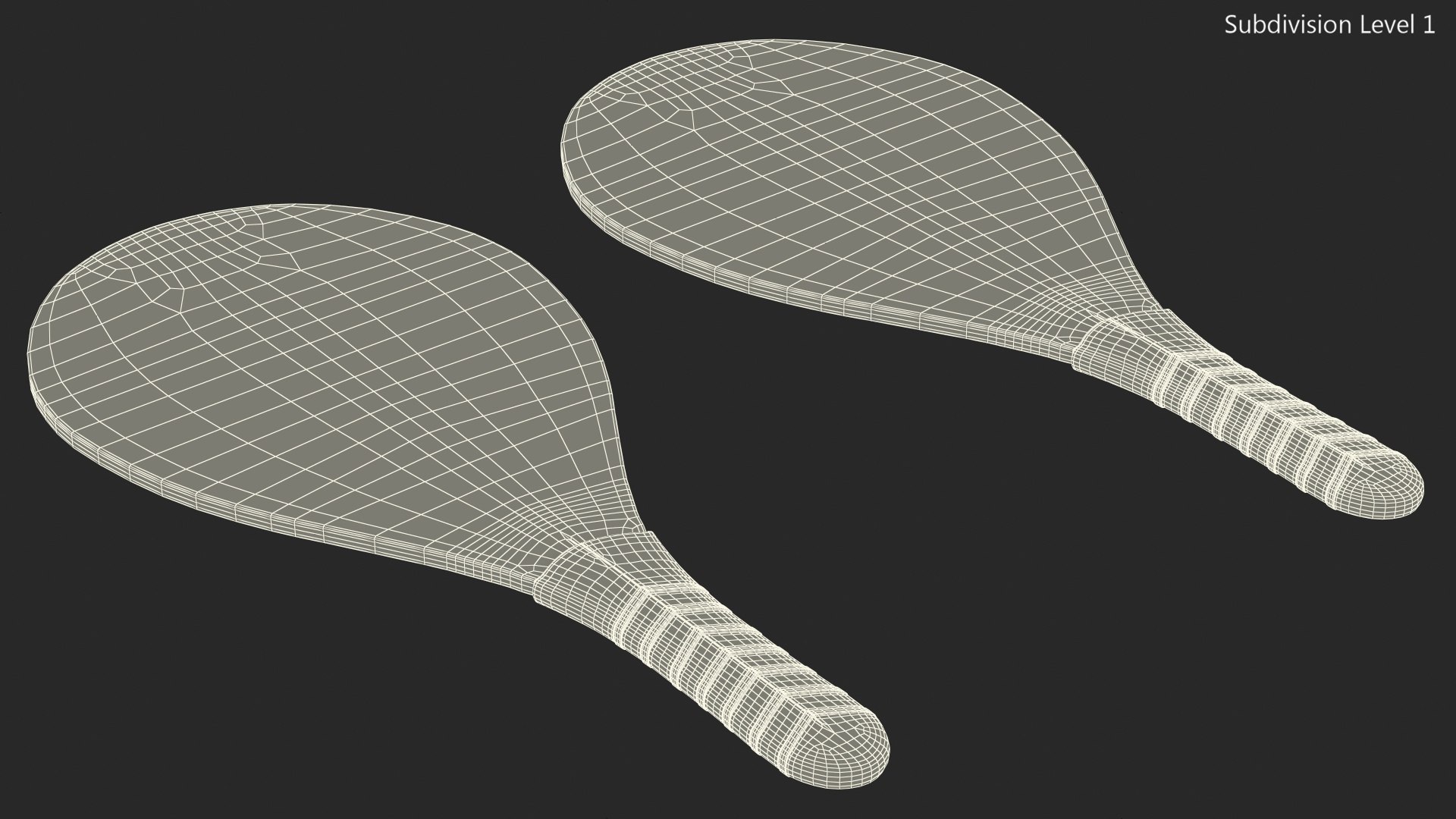 Wooden Frescobol Rackets 3D - TurboSquid 1505926