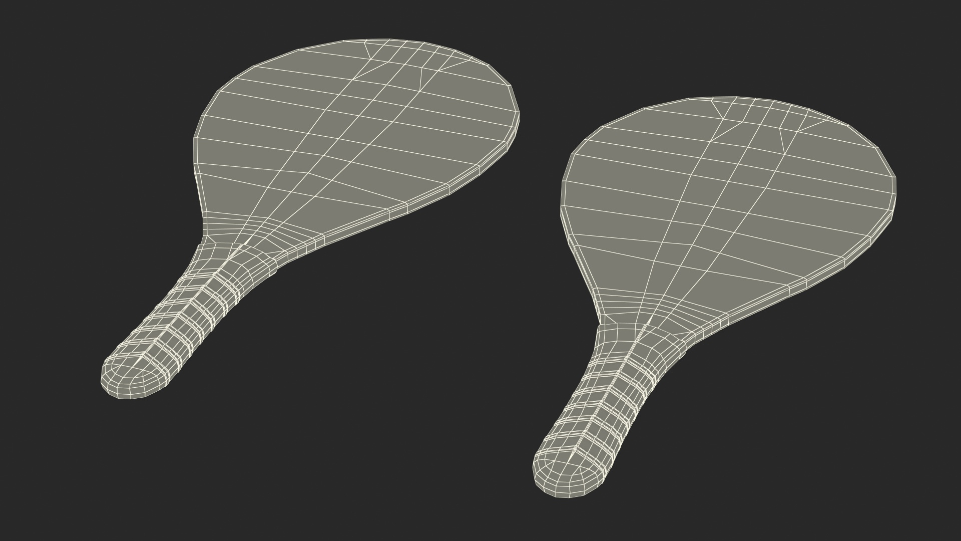 Wooden Frescobol Rackets 3D - TurboSquid 1505926