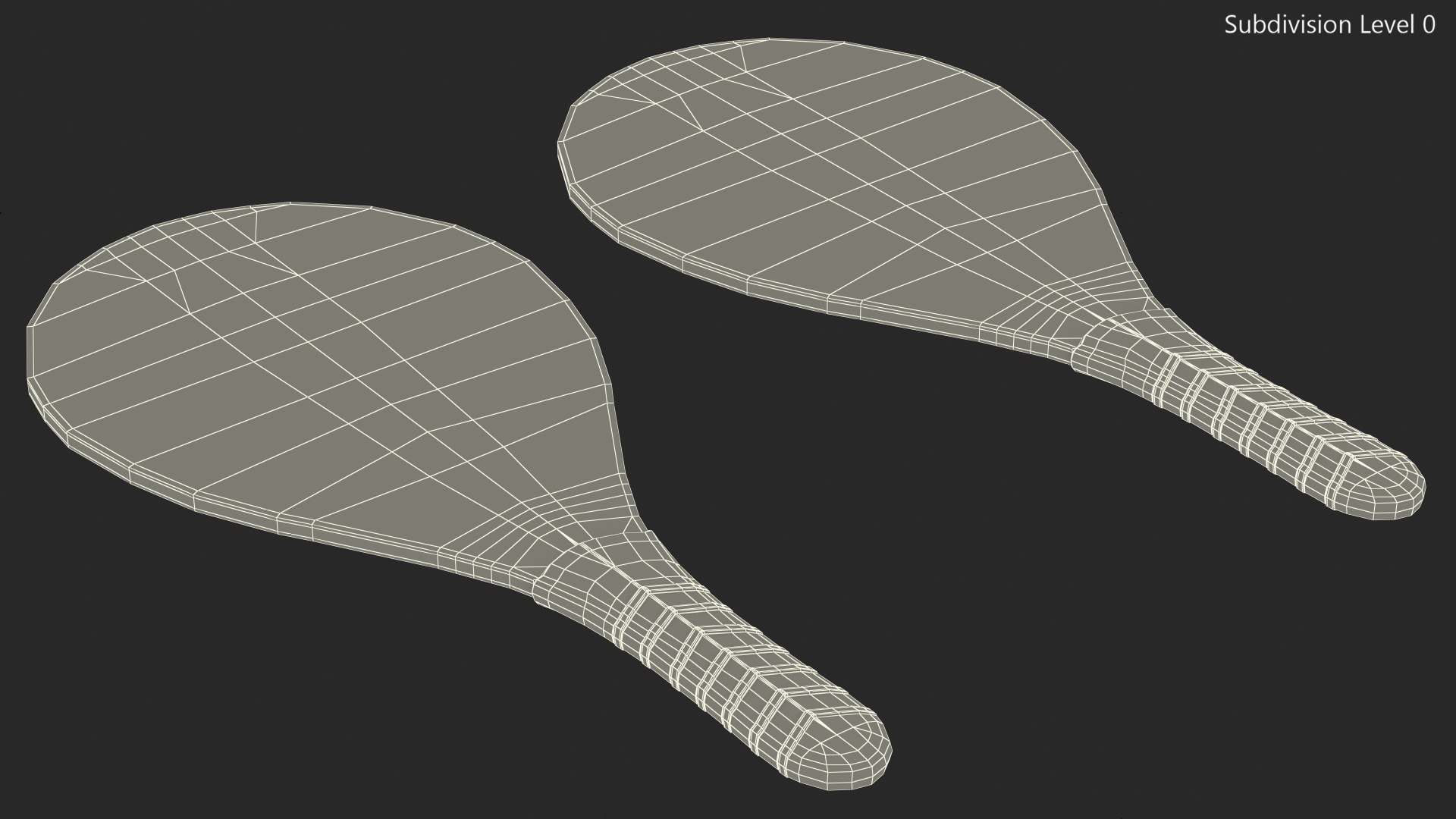 Wooden Frescobol Rackets 3D - TurboSquid 1505926