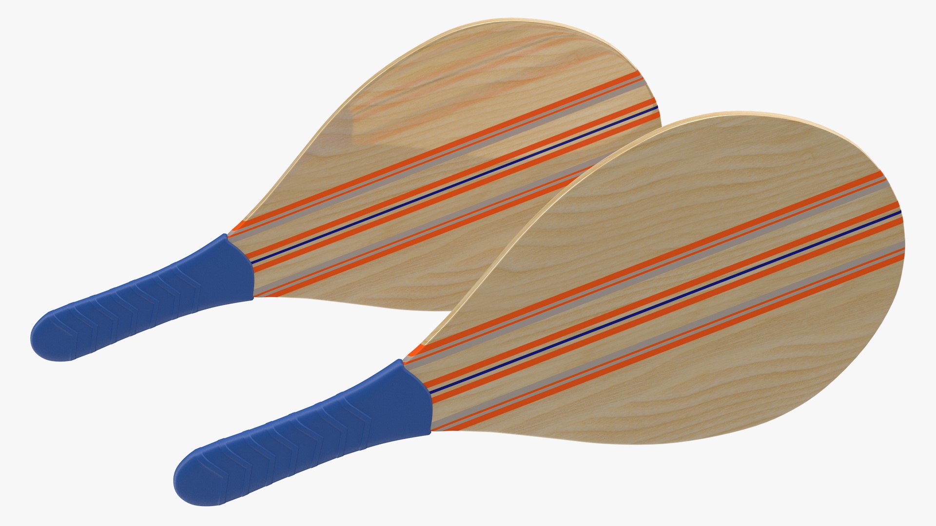Wooden Frescobol Rackets 3D - TurboSquid 1505926