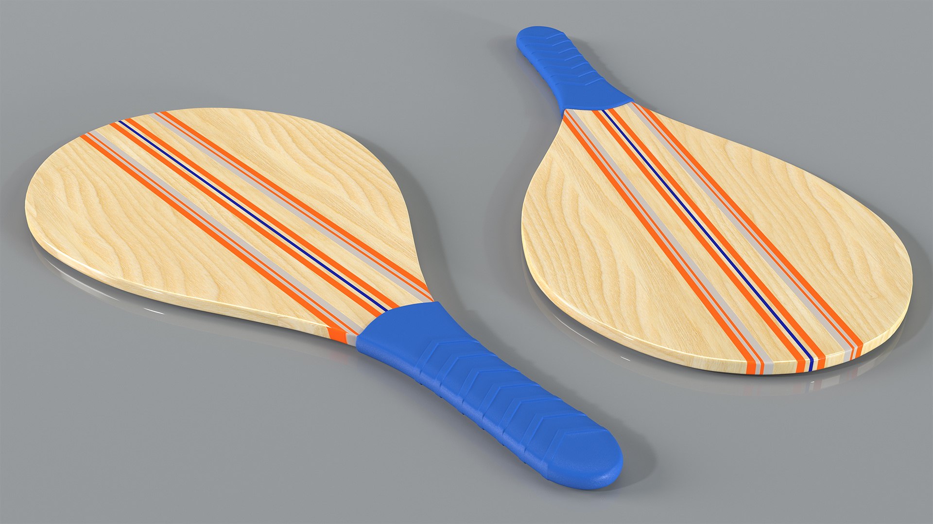 Wooden Frescobol Rackets 3D - TurboSquid 1505926