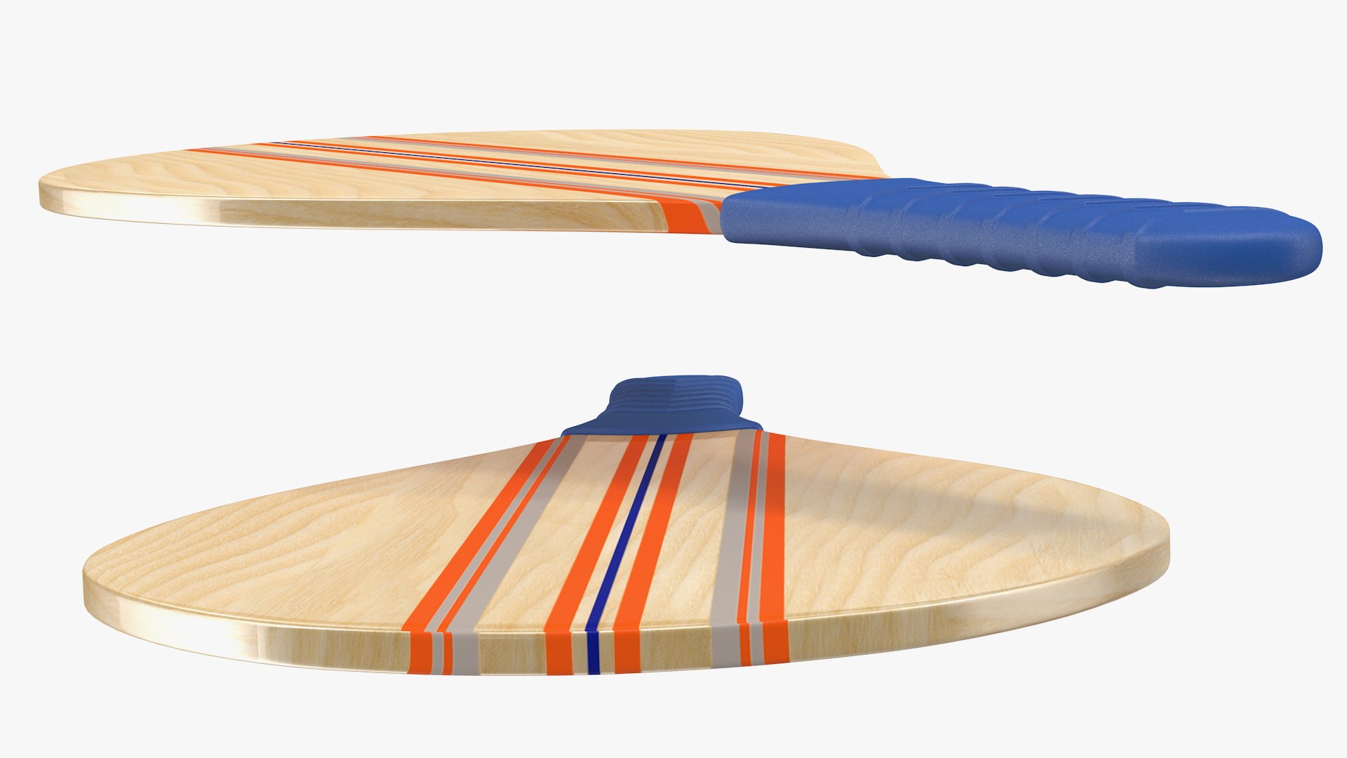 Wooden Frescobol Rackets 3D - TurboSquid 1505926