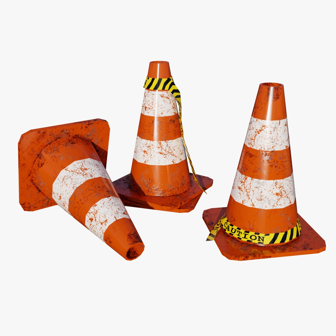 Lowpoly Traffic Cones Model - TurboSquid 1806176