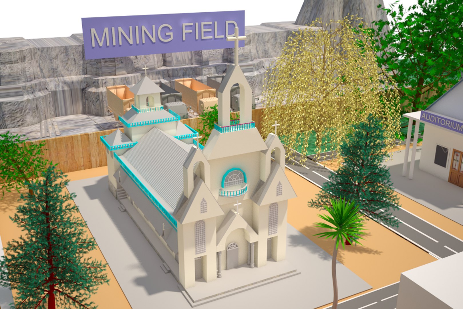 Imaginary Town 3D Model - TurboSquid 1579850