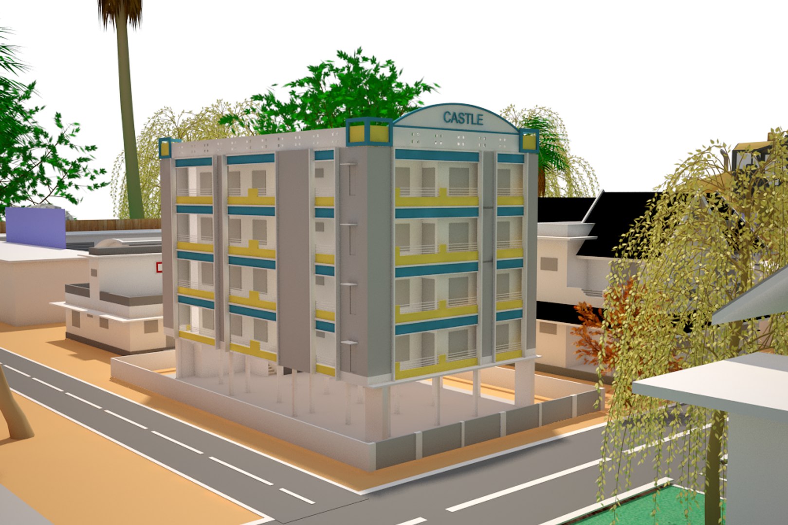 Imaginary Town 3D Model - TurboSquid 1579850