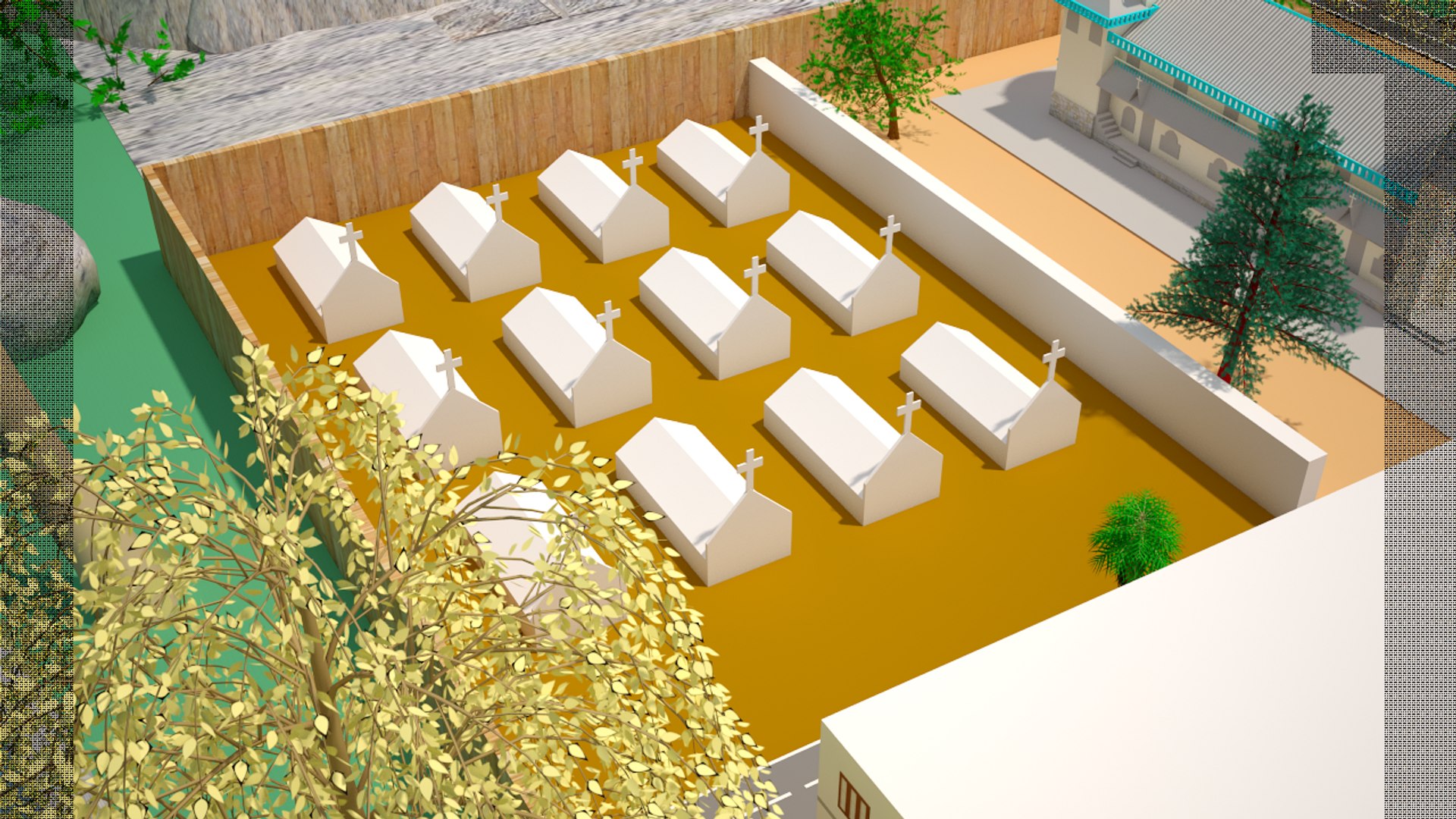 Imaginary town 3D model - TurboSquid 1579850